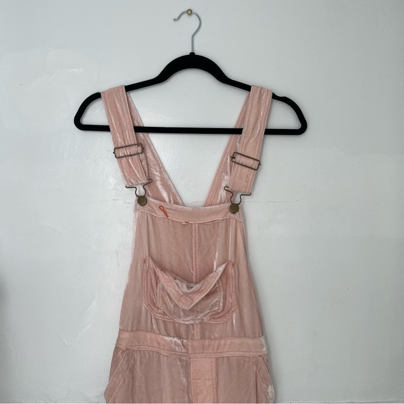 Faherty | Pants & Jumpsuits | Pink Velour Overalls | Poshmark
